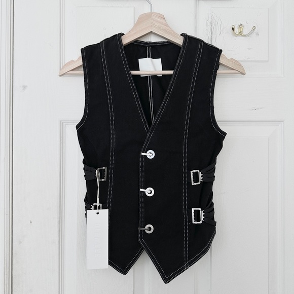 Dion Lee | Tops | Dion Lee Fan Laced Denim Vest | Poshmark